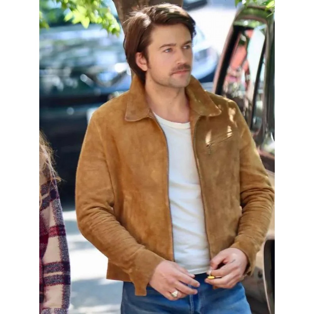 Atlas Corrigan It Ends with Us Suede Leather Jacket