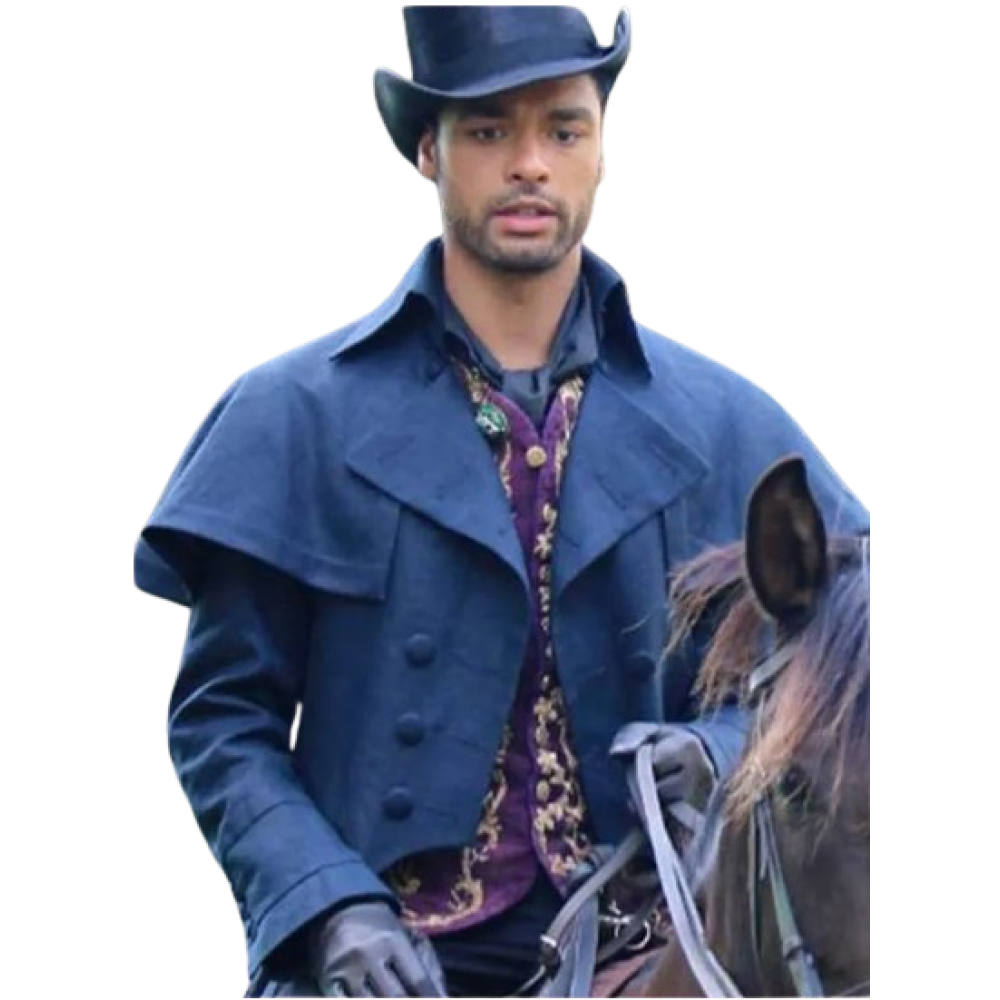 Bridgerton S02 Simon Basset Duster Blue Tail Coat