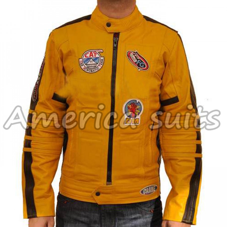 Uma Therman Kill Bill Biker Leather Jacket | 30% OFF