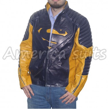 Superman Smallville Blue Leather Jacket | 30% OFF
