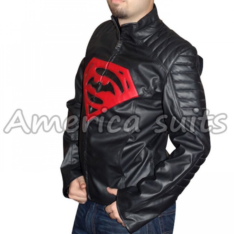 Superman Vs Batman Double Logo ILeather Jacket