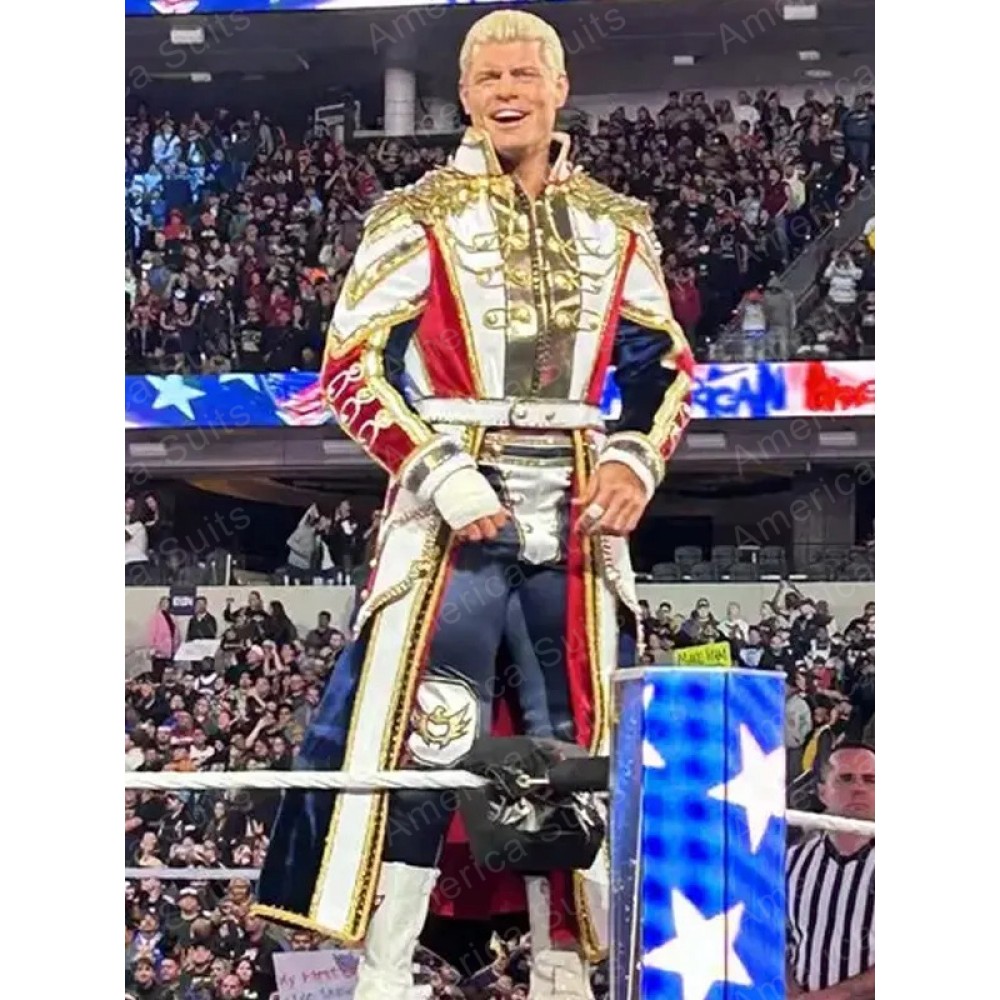 Cody Rhodes White Military Coat | Cody Rhodes Jacket