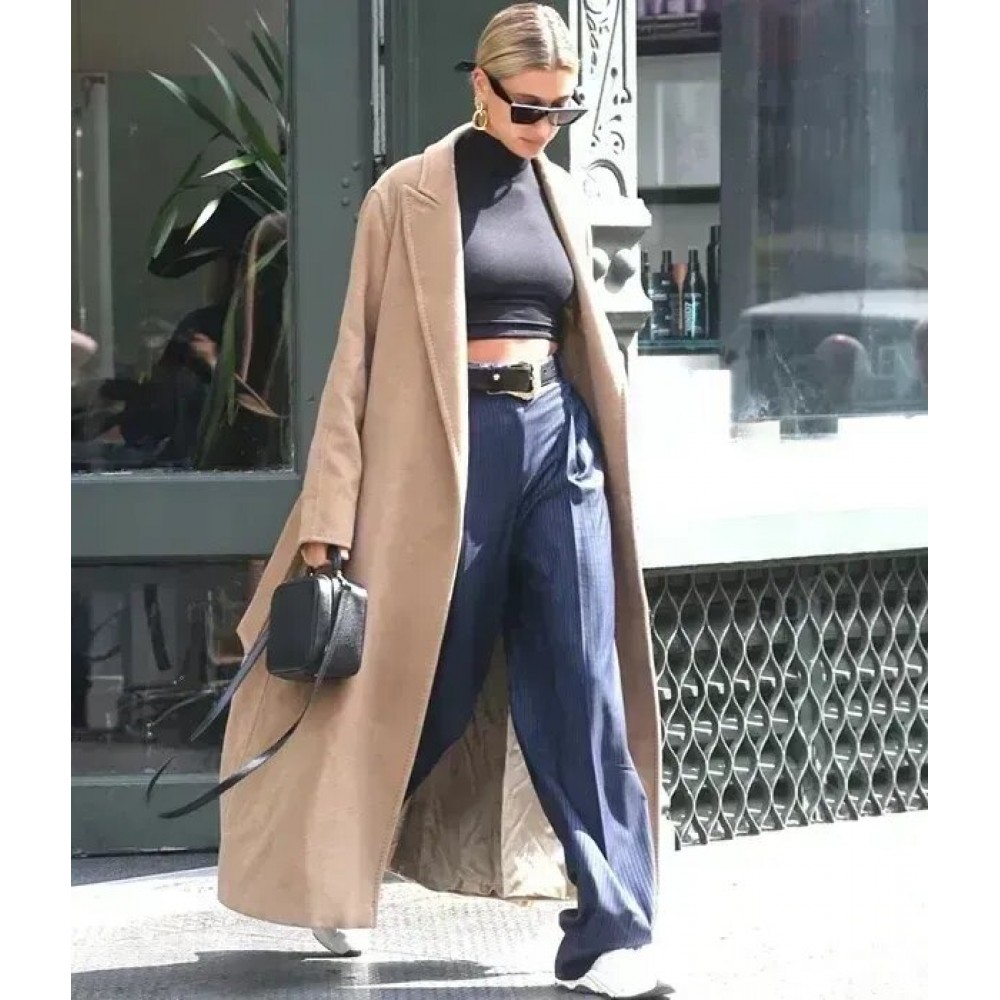 Hailey Bieber Oversized Coat