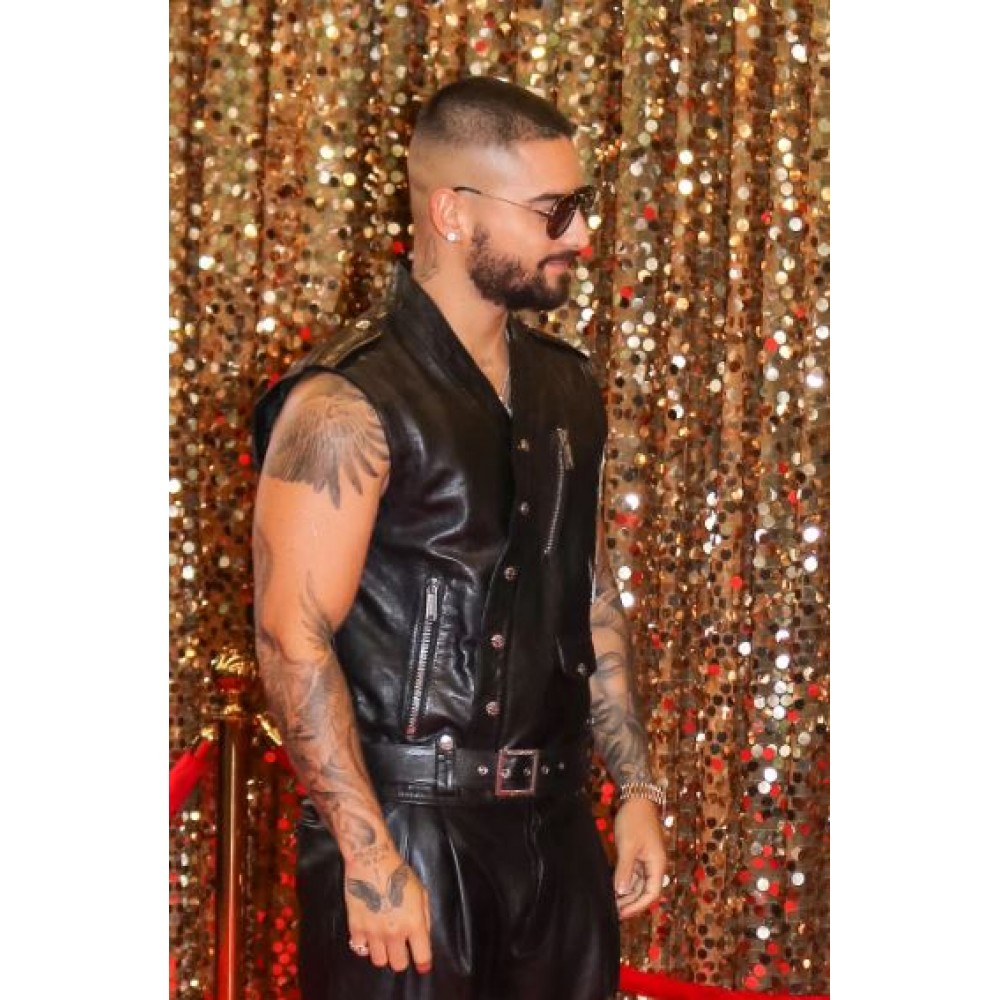 Marry Me Maluma Leather vest | AmericaSuits