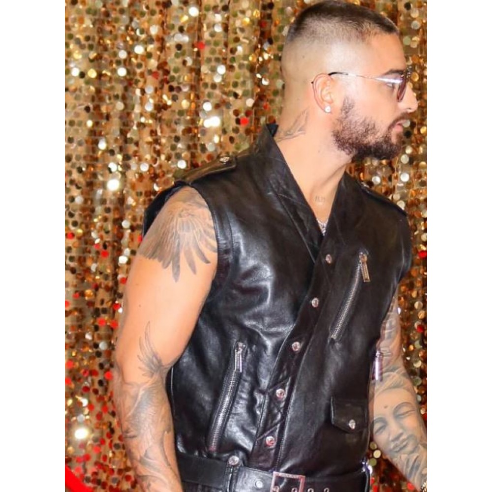 Marry Me Maluma Leather vest | AmericaSuits
