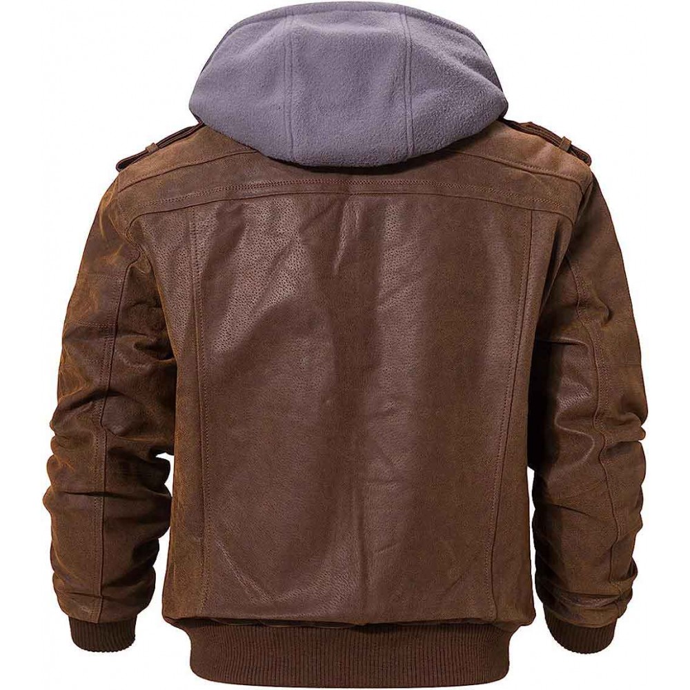 Men Brown Leather Motorcycle Jacket | AmericaSuits