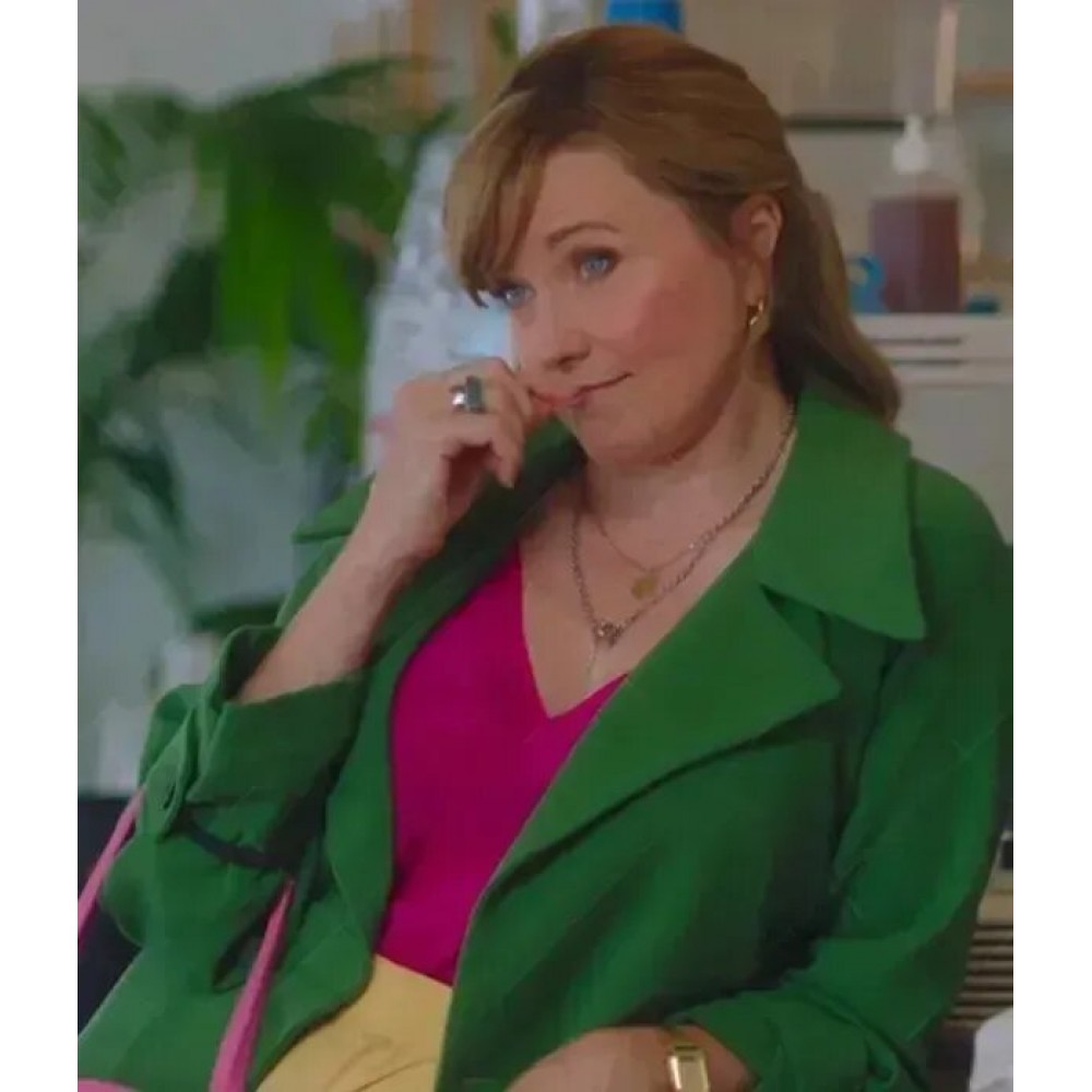 My Life Is Murder S03 Lucy Lawless Green Coat