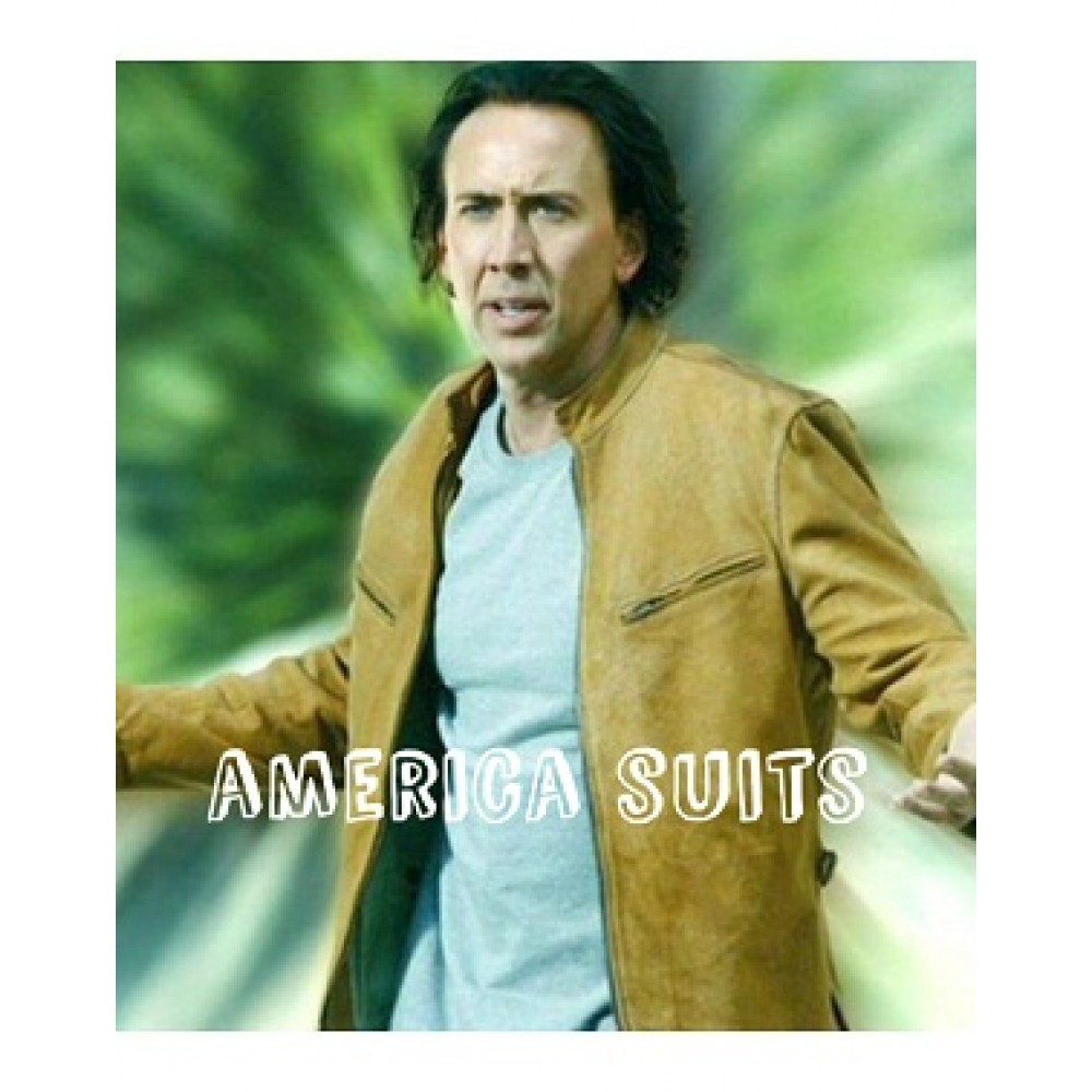 Nicholas Cage Next Movie Leather jacket