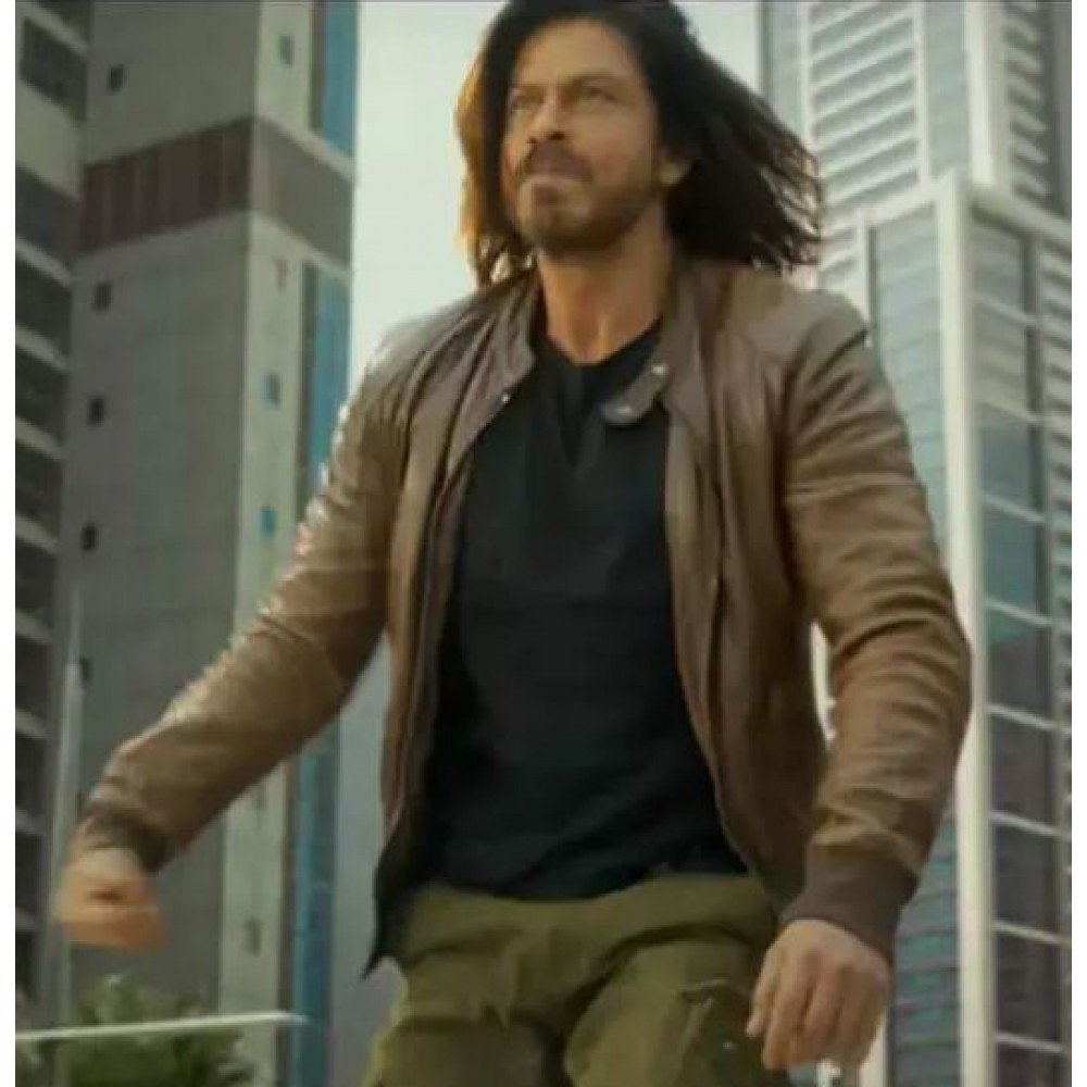Pathaan Shah Rukh Khan Brown Leather Jacket | AmericaSuits