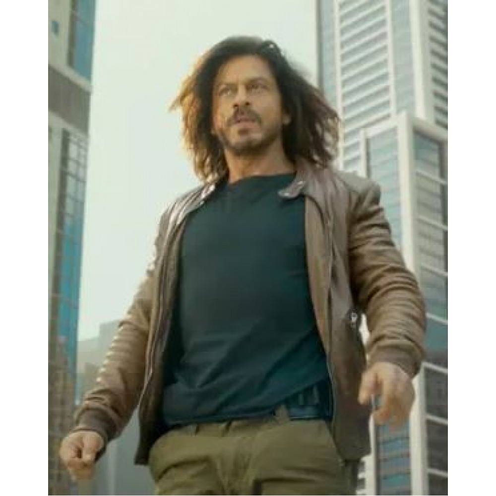 Pathaan Shah Rukh Khan Brown Leather Jacket | AmericaSuits
