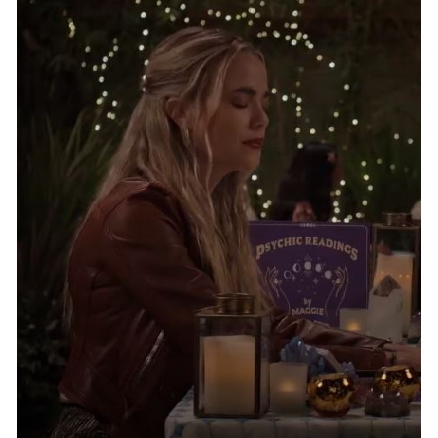 Rebecca Rittenhouse Maggie Brown Leather Jacket