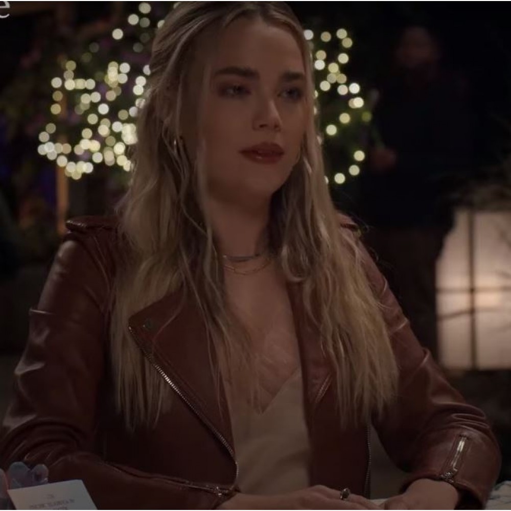 Rebecca Rittenhouse Maggie Brown Leather Jacket