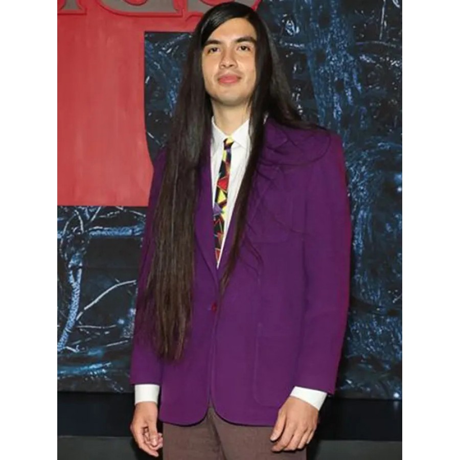 Stranger Things Argyle Purple Wool Blazer | AmericaSuits
