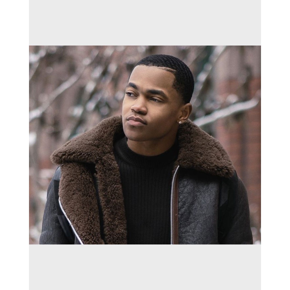 Tariq St Patrick Brown Shearling Jacket