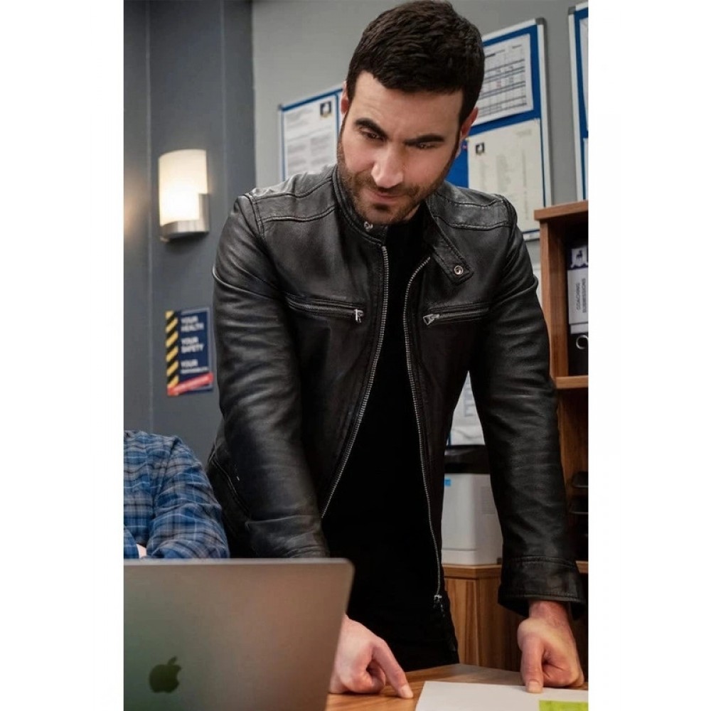 Ted Lasso S03 Roy Kent Biker Leather Jacket | AmericaSuits