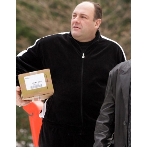 The Sopranos James Gandolfini Black Tracksuit | AmericaSuits