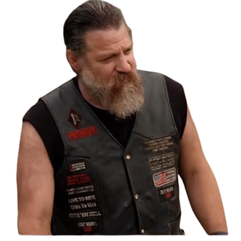 Yellowstone S03 4 Adam Johnson Black Leather Vest