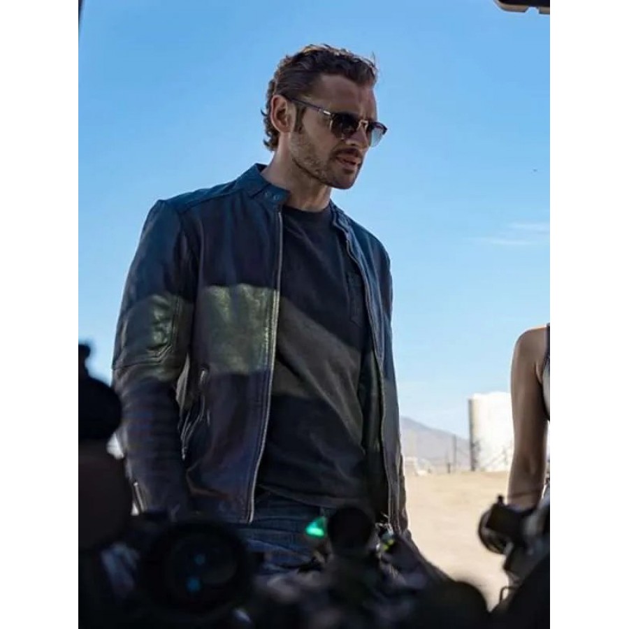 Adan Canto The Cleaning Lady Black Leather Jacket