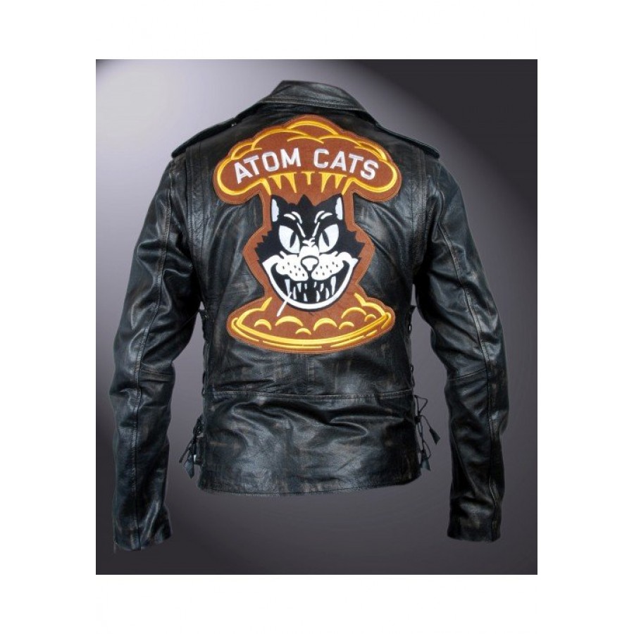 Atom Cats Jacket | Fallout 4 Jacket | Black Leather Ajcket