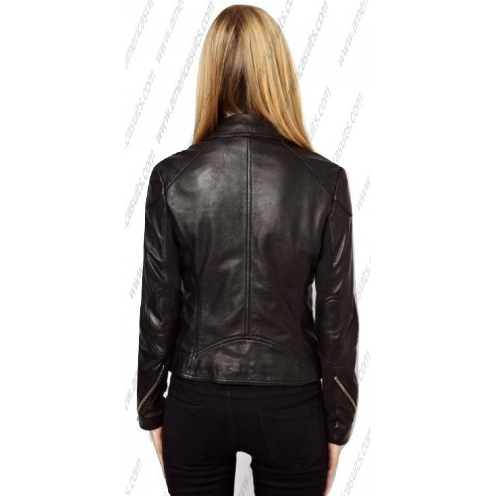Best Fitted Women Black Leather Jacket
