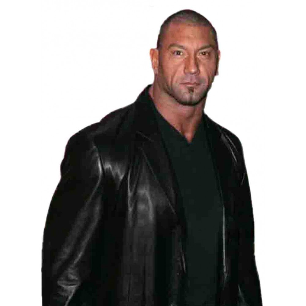 Dave Batista WWE Black Leather jacket