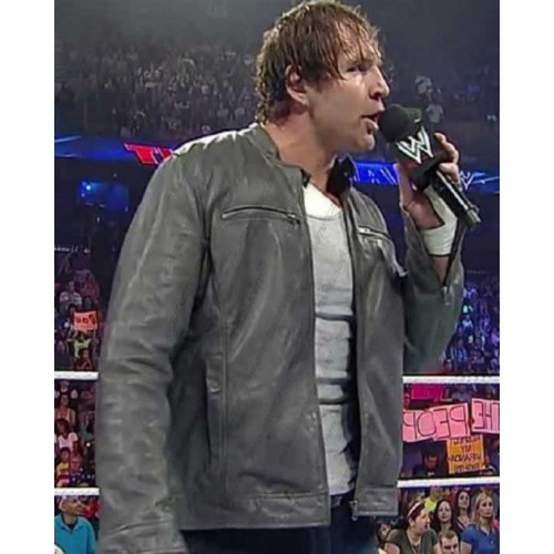 Dean Ambrose Grey Leather Jacket