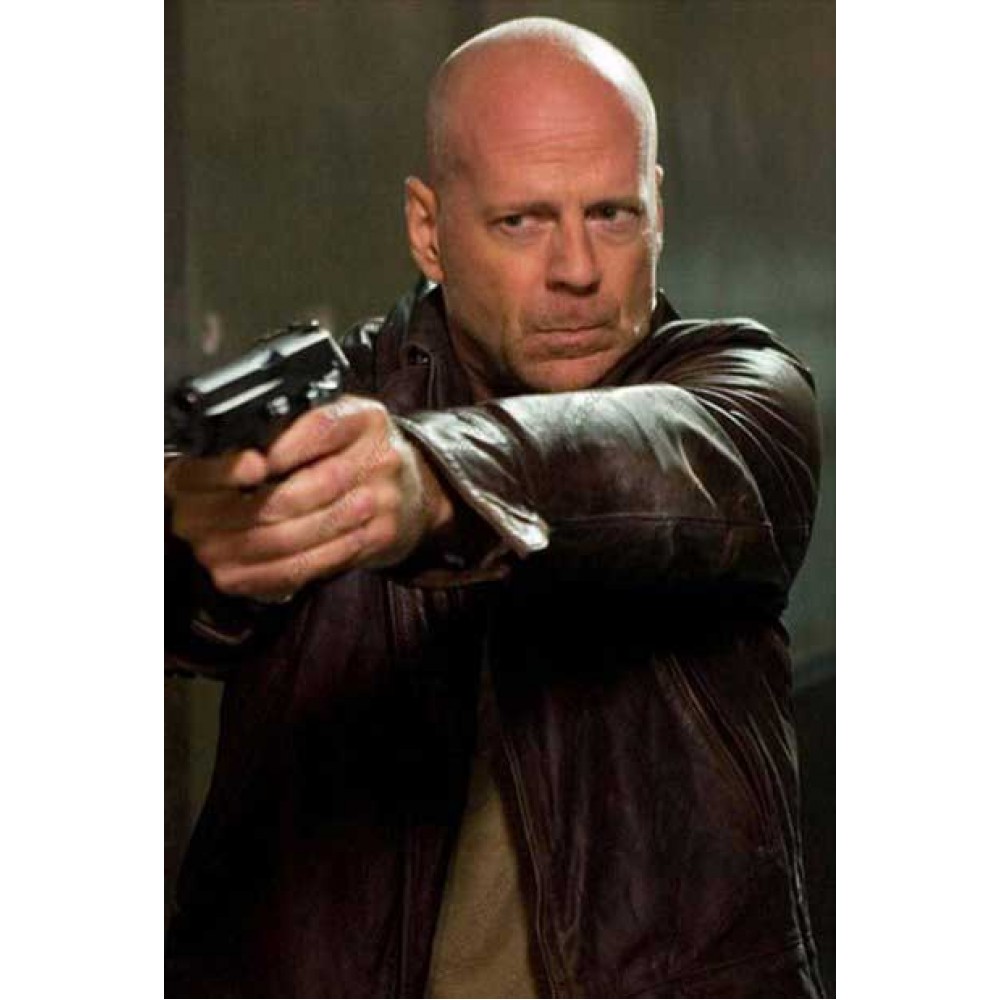 Death Wish Bruce Willis Brown Leather Jacket