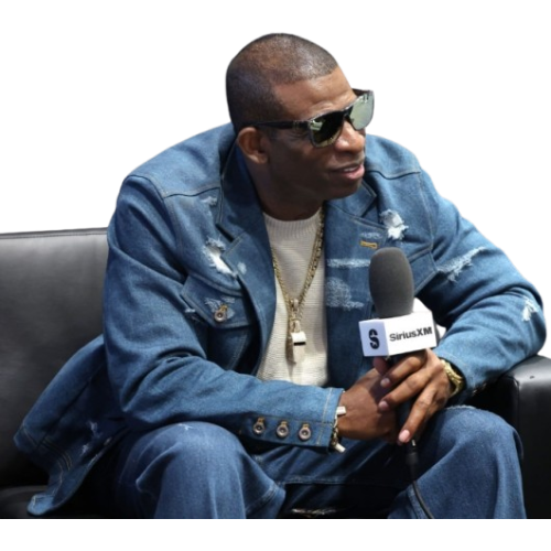 Deion Sanders Blue Denim Coat