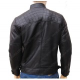 Diamond Classic Quilted Black Leather Jacket