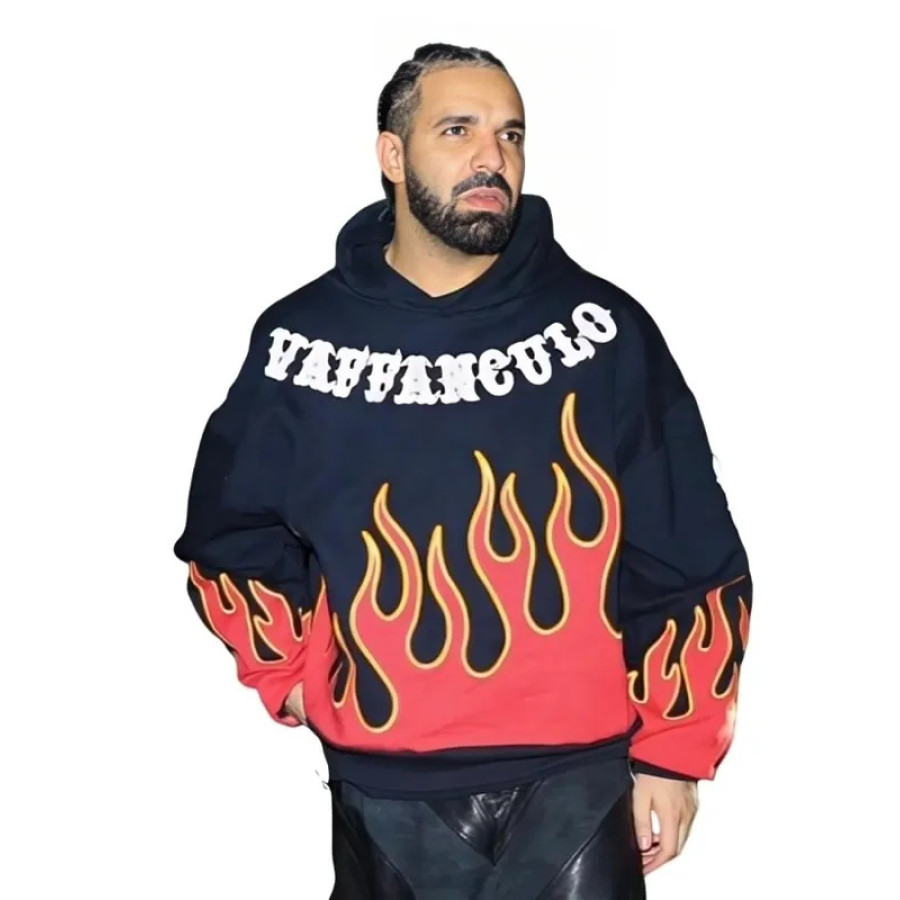 Drake Vaffanculo Fire Flame Hoodie