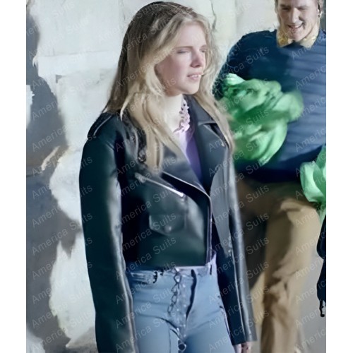 Elevator Game Madison MacIsaac Leather Jacket | AmericaSuits