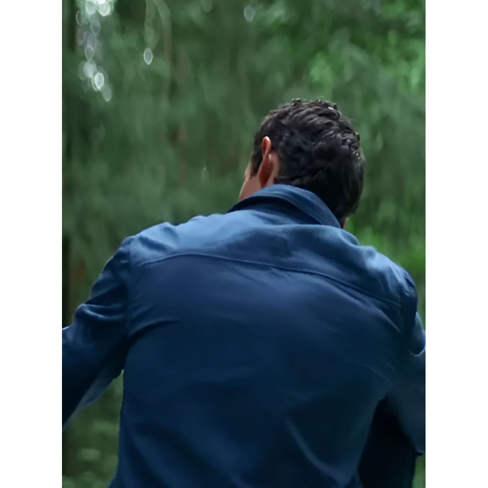 Eternity Callum Turner Blue Cotton Jacket