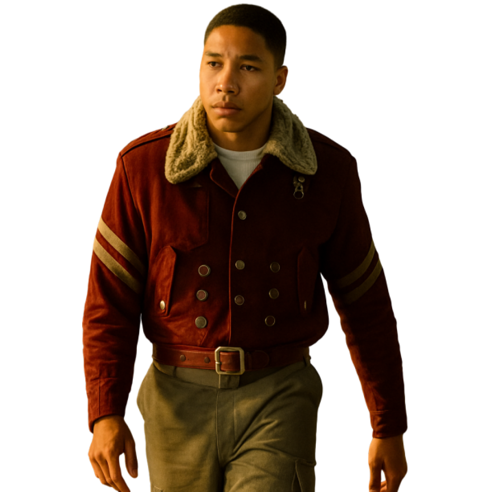 Fallout S02 Maximus Red Shearling Jacket | Fallout S02 Outfit | America ...