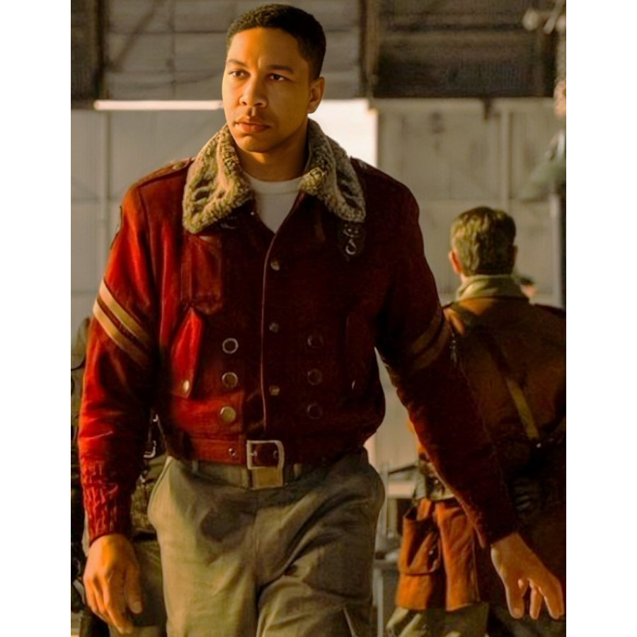 Fallout S02 Maximus Red Shearling Jacket | Fallout S02 Outfit | America ...