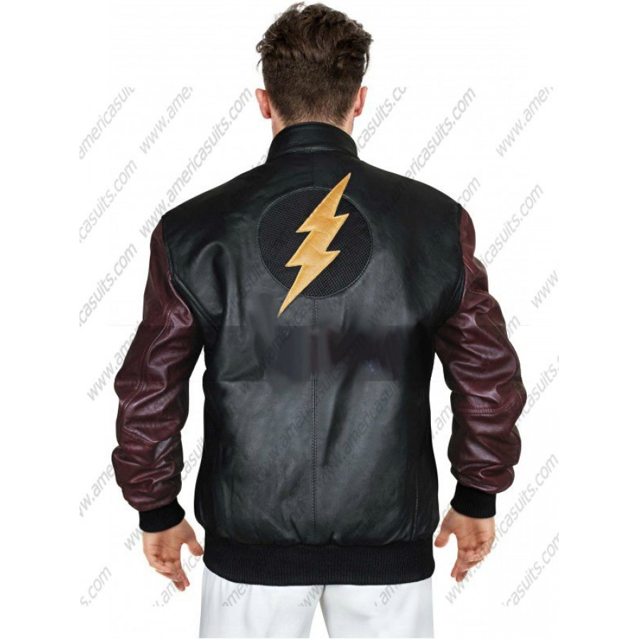 Flash Logo Justice League Letterman Jacket
