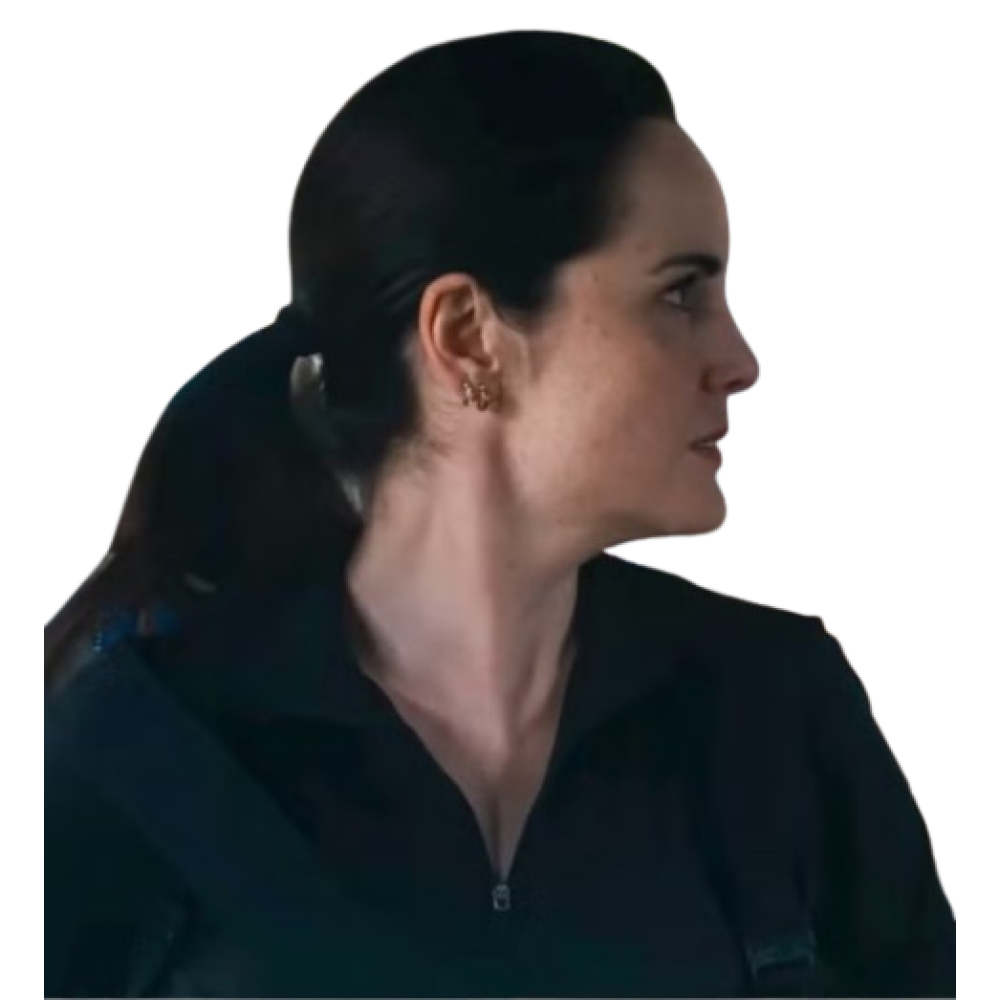 light Risk 2025 Michelle Dockery Black Jacket | Buy Movie-Inspired ...