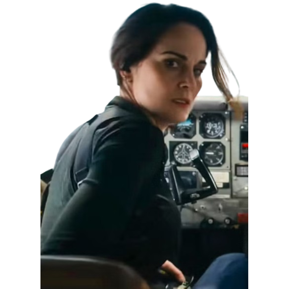 light Risk 2025 Michelle Dockery Black Jacket | Buy Movie-Inspired ...