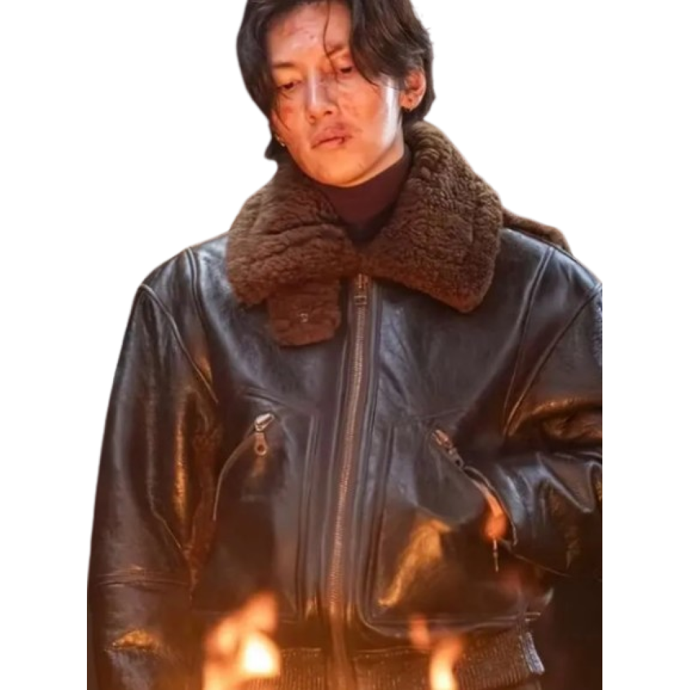 Gangnam B Side Yoon Gil ho Faux Shearling Jacket | America Suits
