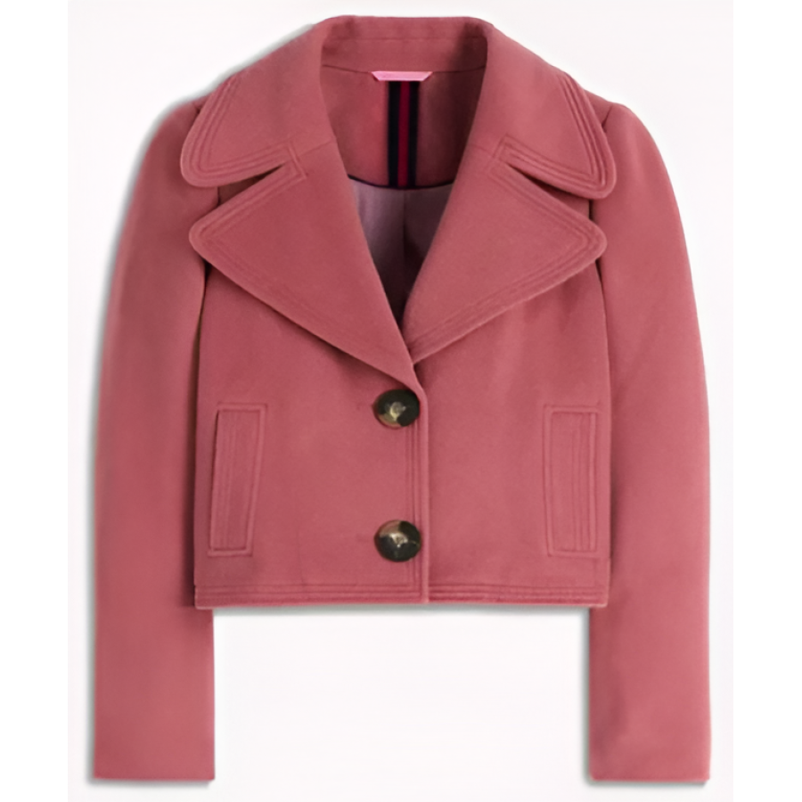 Ghosts Rose McIver Pink Wool Jacket | America Suits