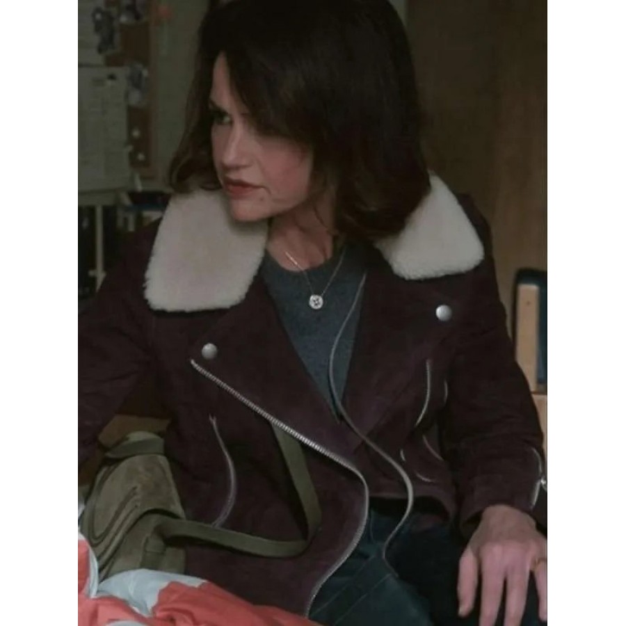 Grace Gordon The Girls on the Bus Shearling Suede Jacket