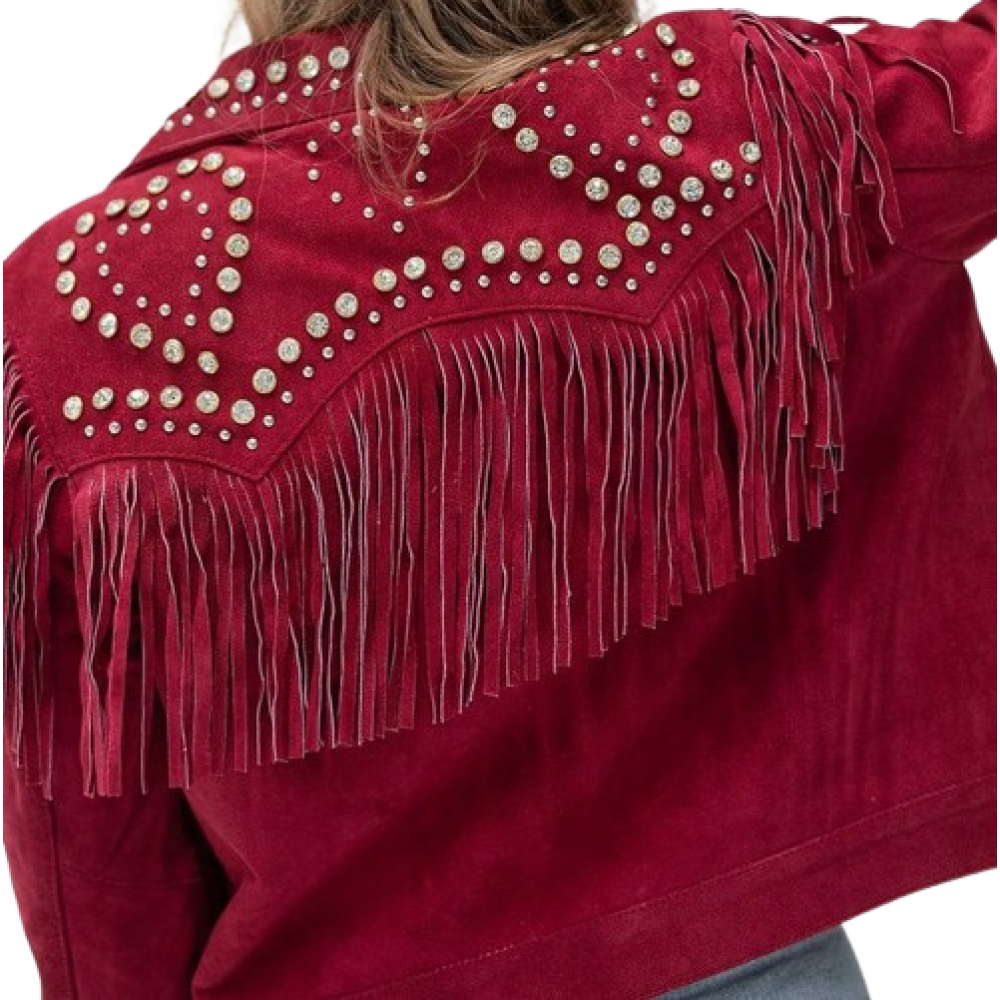 Heartland S17 Lou Fleming Red Cowgirl Suede Jacket