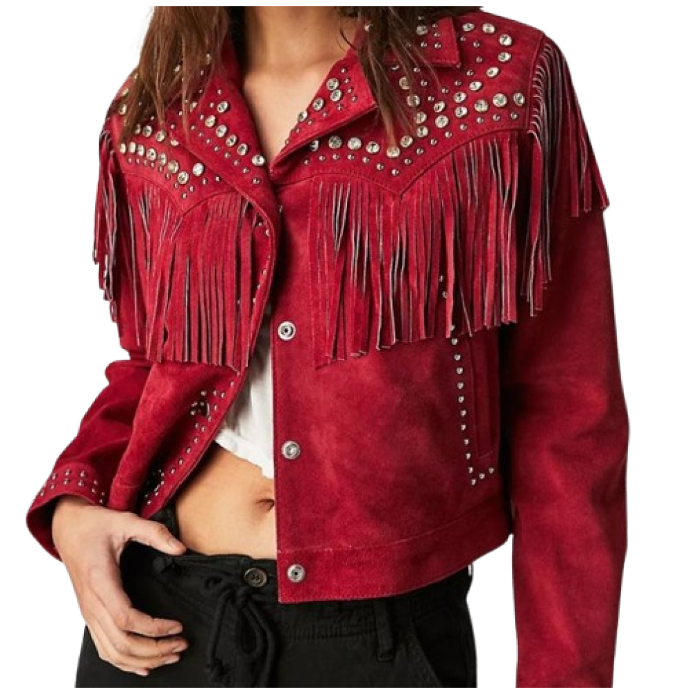 Heartland S17 Lou Fleming Red Cowgirl Suede Jacket