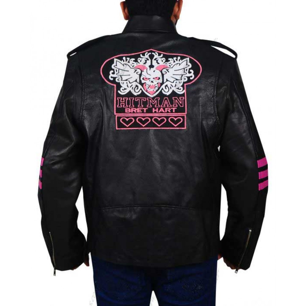 Hitman Bret Hart Leather Jacket