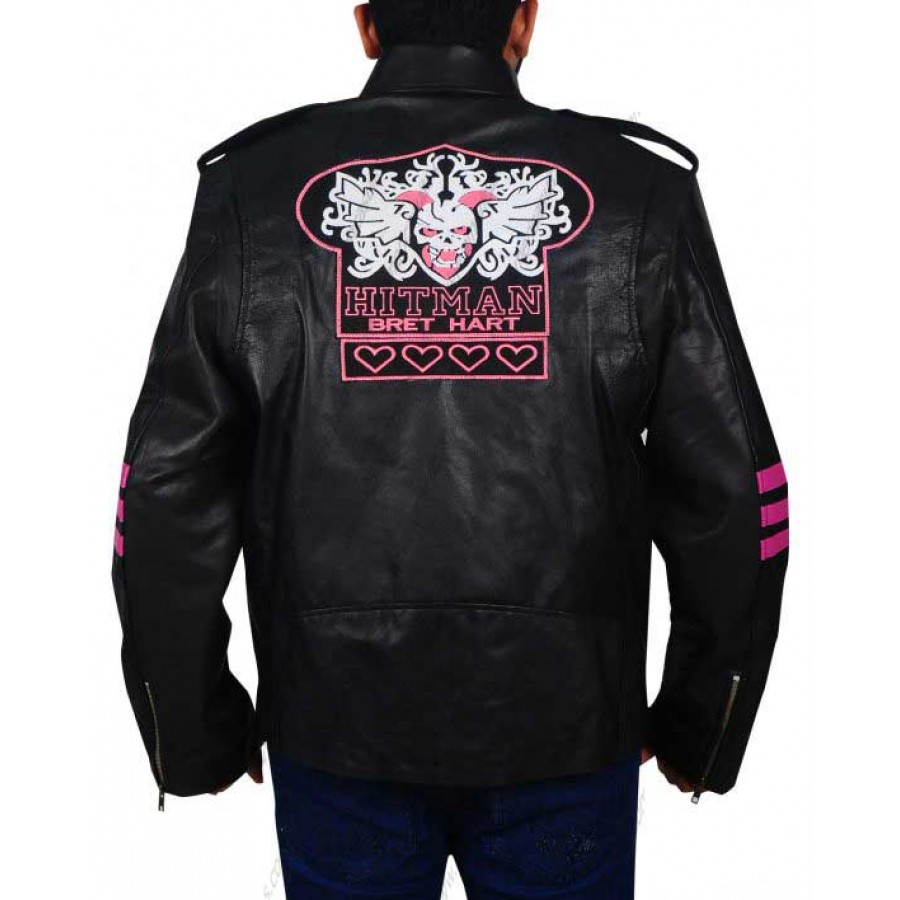 Hitman Bret Hart Leather Jacket