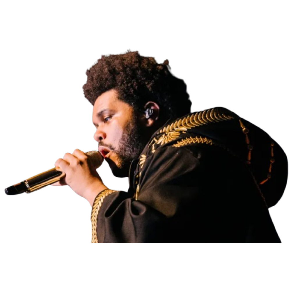 Hurry Up Tomorrow The Weeknd Golden Embroidered Hooded Coat | America Suits