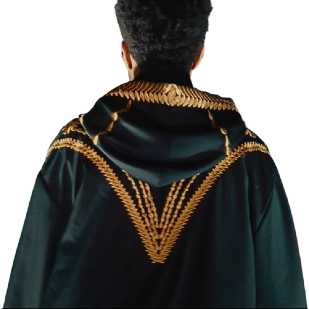 Hurry Up Tomorrow The Weeknd Golden Embroidered Hooded Coat