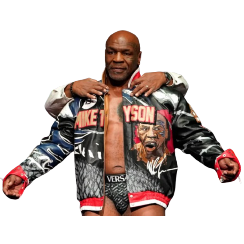 Iron Mike Tyson Leather Bomber Jacket | Legendary Boxing Style