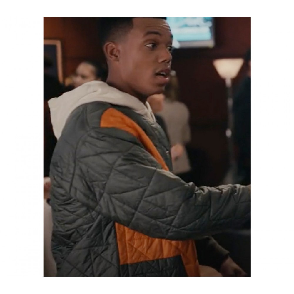 Jabari Banks Bel-Air Quilted Bomber Jacket