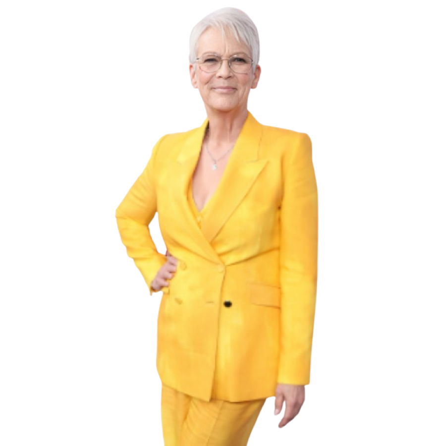 Jamie Lee Curtis Yellow Blazer | Jamie Lee Curtis Outfits | America Suits