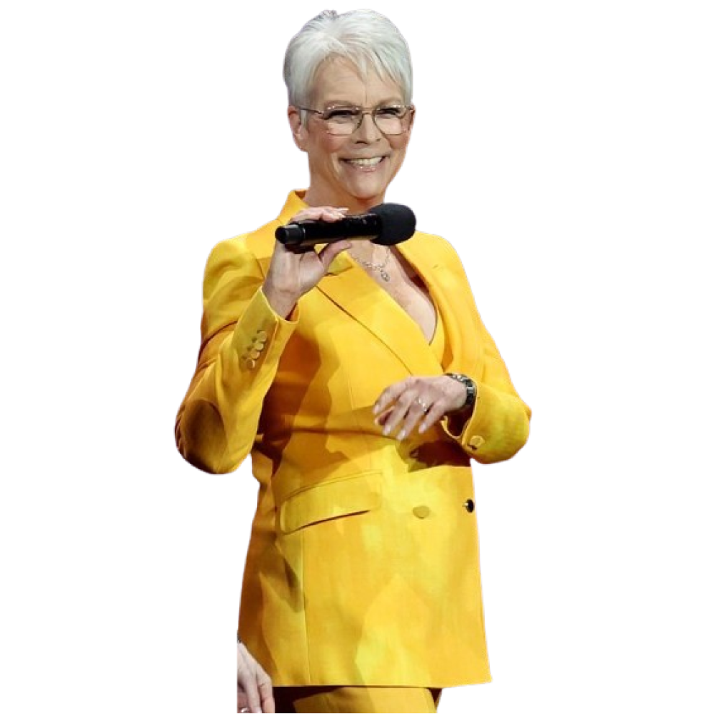 Jamie Lee Curtis Yellow Blazer | Jamie Lee Curtis Outfits | America Suits